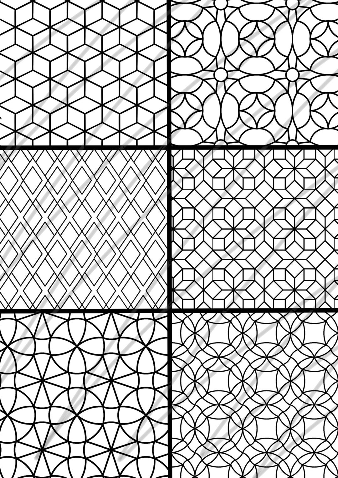 Pattern Colouring Pages 4 - Etsy