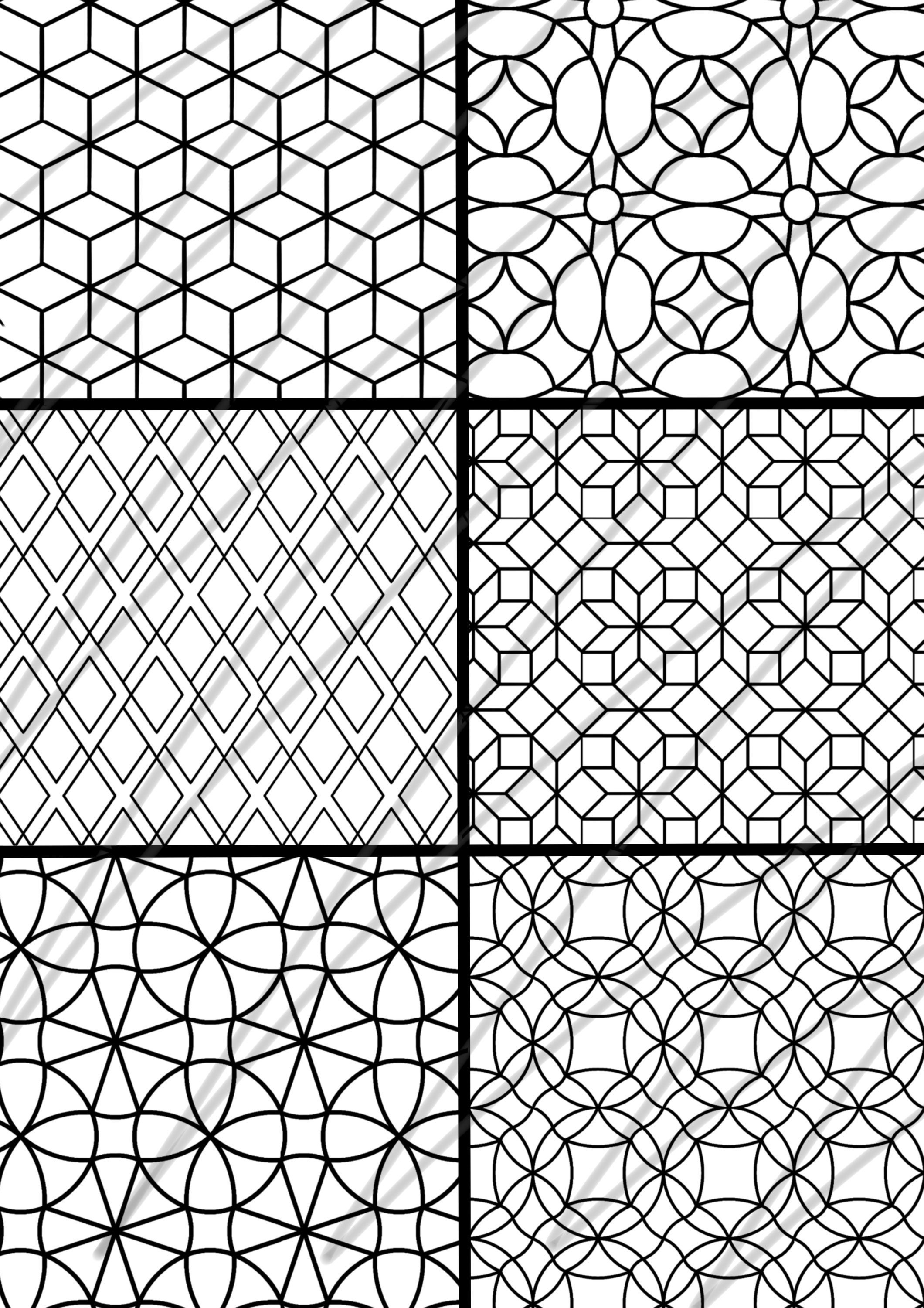 Pattern Colouring Pages 4 - Etsy