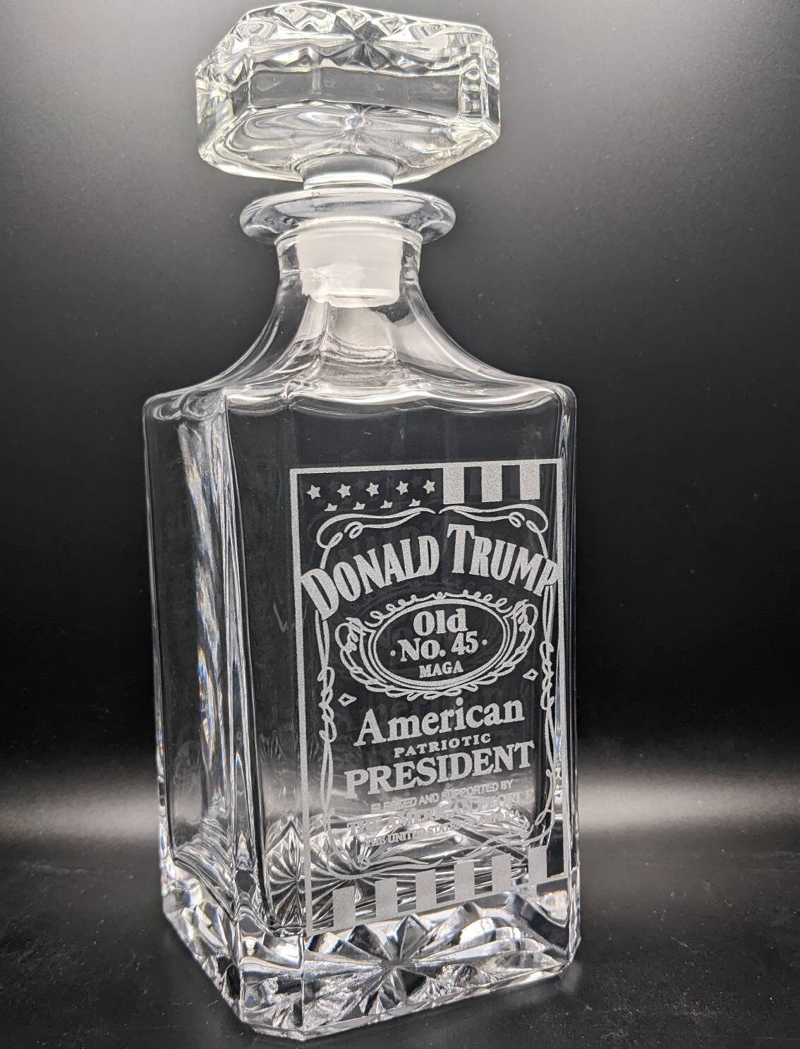Donald Trump Decanter – Engraved Whiskey Gift, MAGA Supporter - Etsy