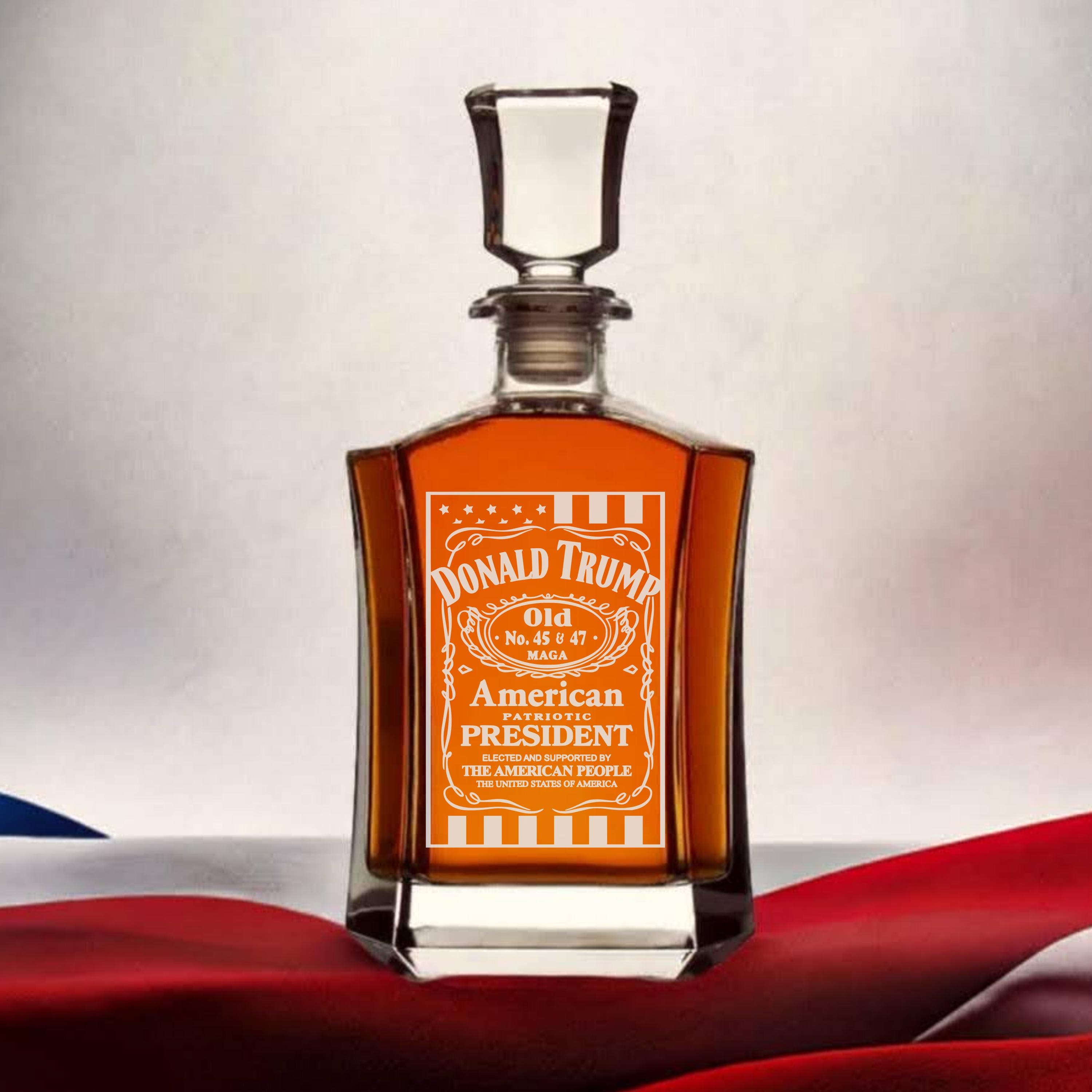 Trump 45/47 Whiskey Decanter Set – Engraved MAGA Barware - Etsy