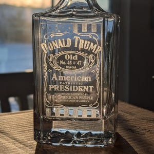 Trump “old No. 45” Decanter Set – Engraved Conservative Gift - Etsy