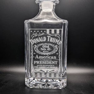 Trump Americana Whiskey Decanter – Engraved Patriotic Gift - Etsy