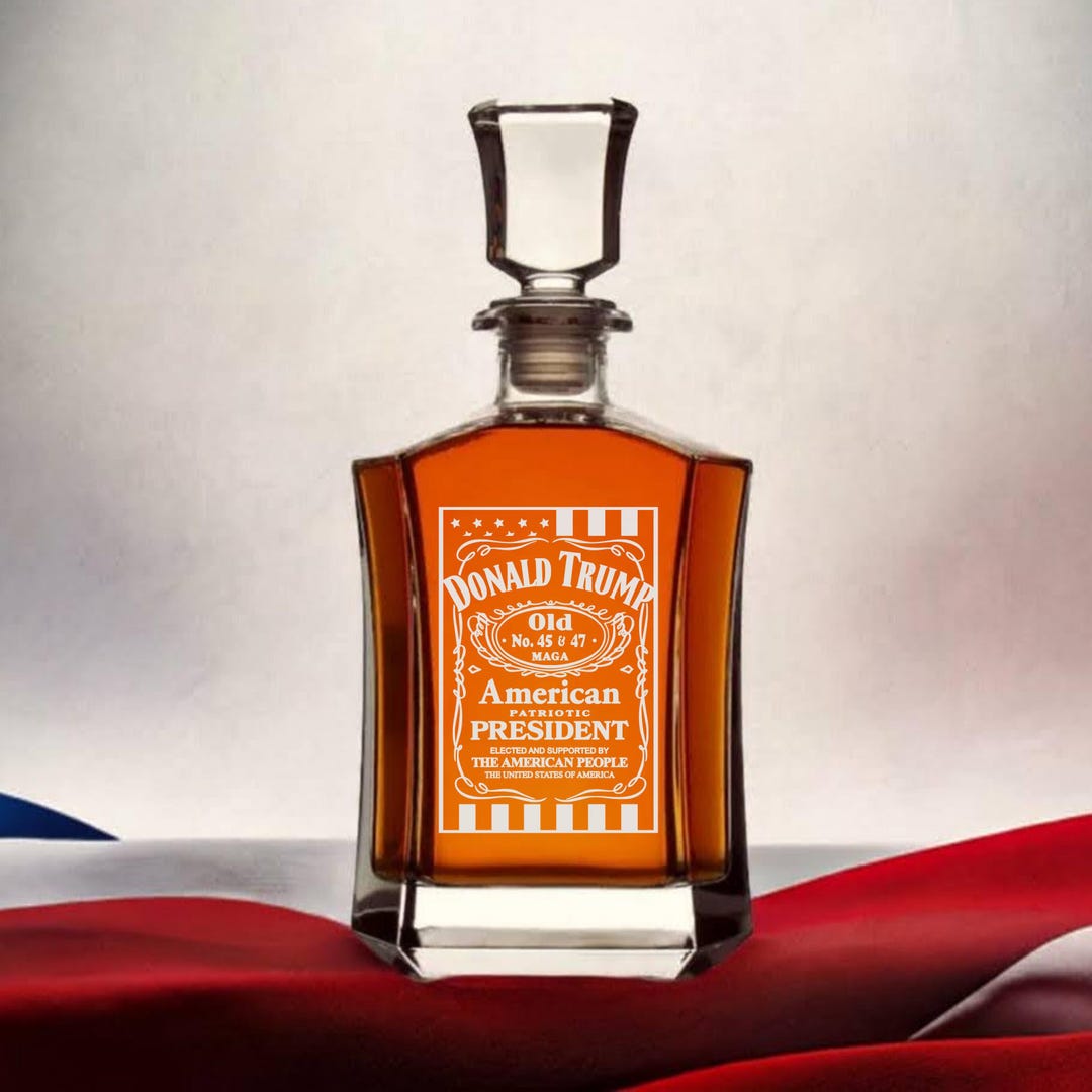 Donald Trump Whiskey Decanter - MAGA Patriotic American Glassware - Etsy