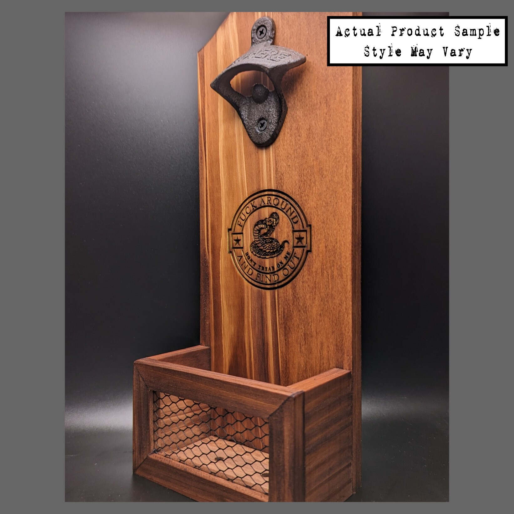 Don't Tread on Me, Gadsden Snake Laser Engraved Wood Bottle Opener ...