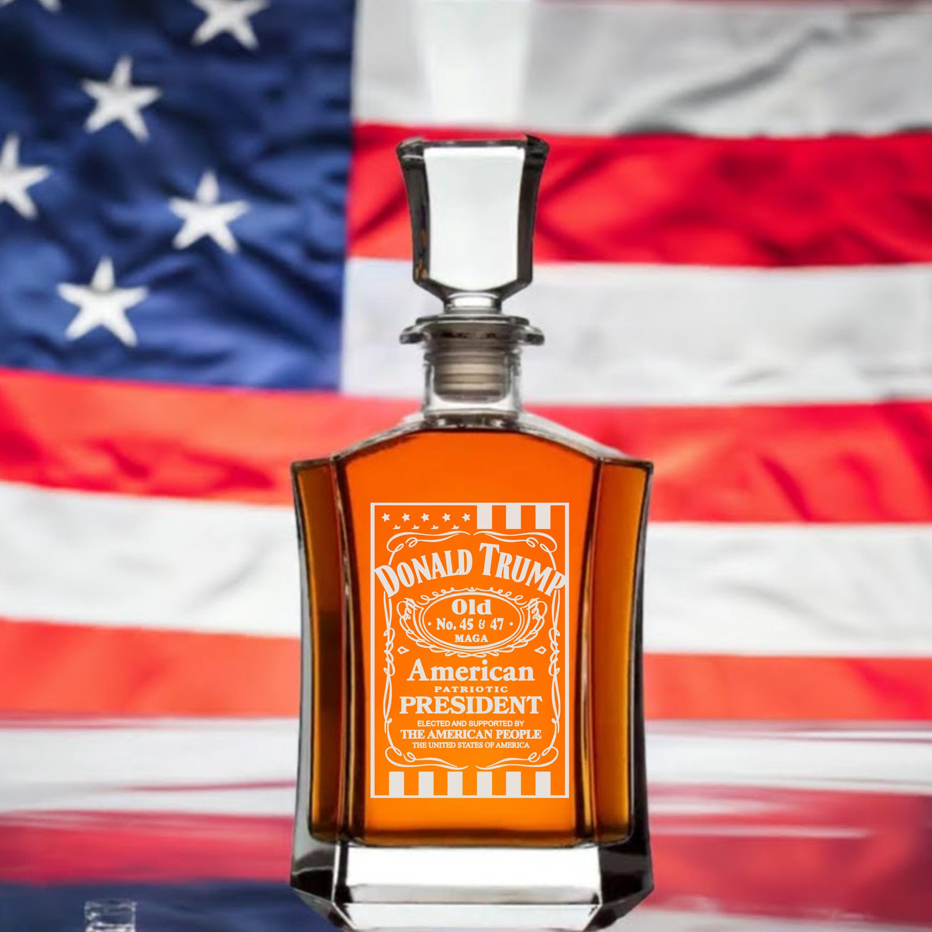 Trump MAGA Patriotic Decanter – Engraved American Glass - Etsy