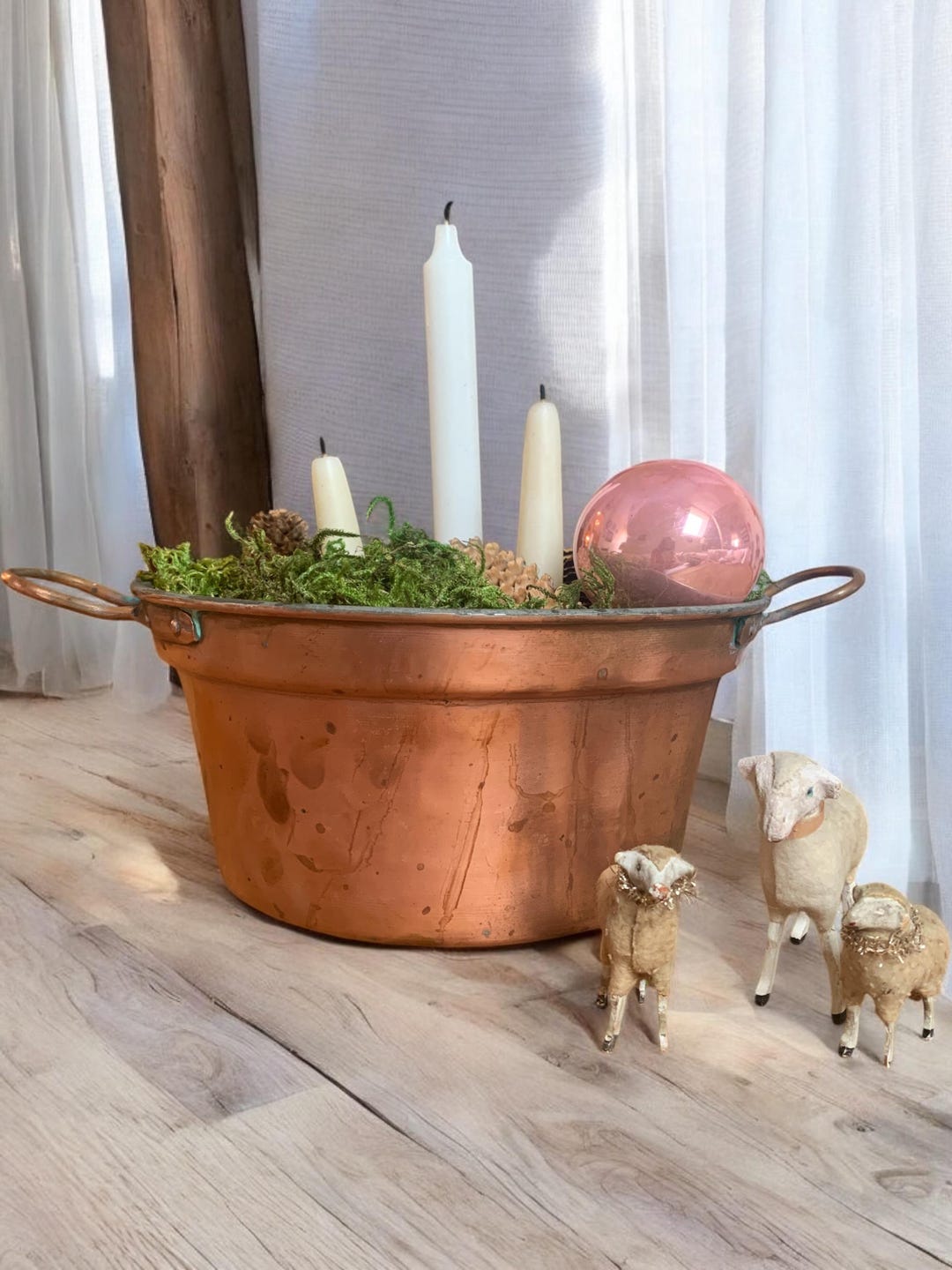 Antique Copper Cooking Pan With Handles, Copper Pot, Made in France ...