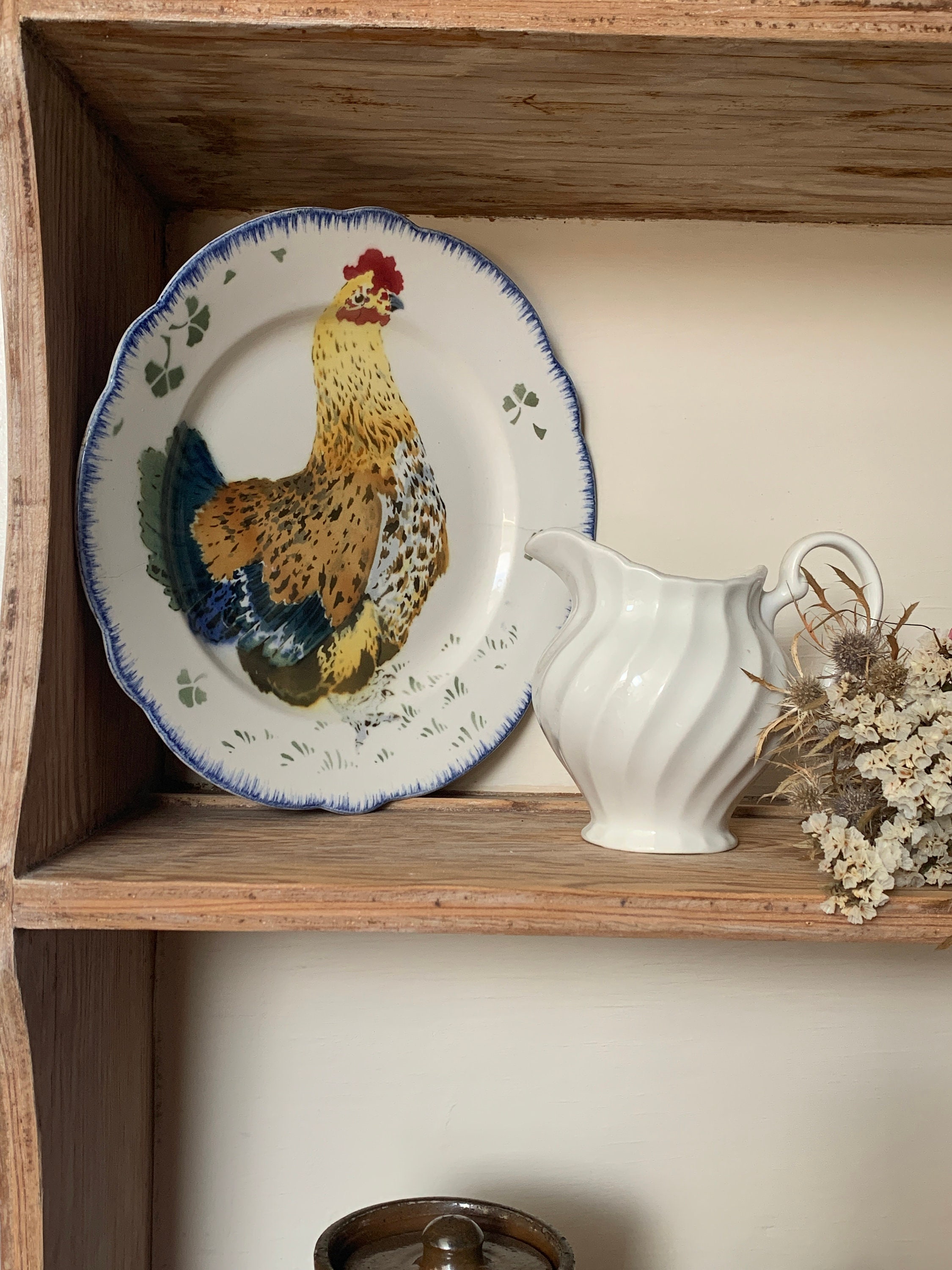 Antique Rare French Hen Plate by K&G Les Coqs Luneville - Etsy