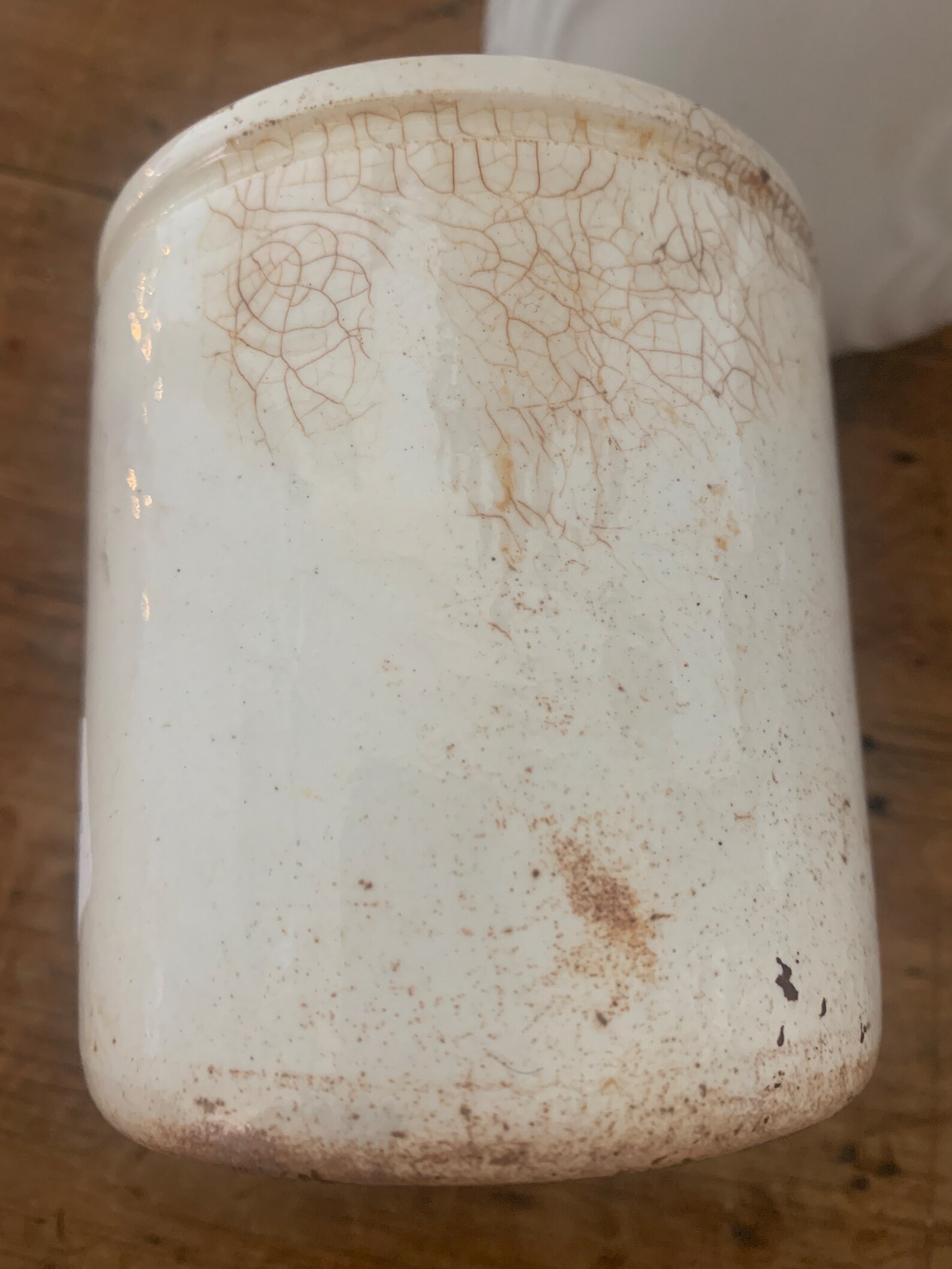 Antique Stunning Heavily Stained & Crazed Ironstone French Pot ...