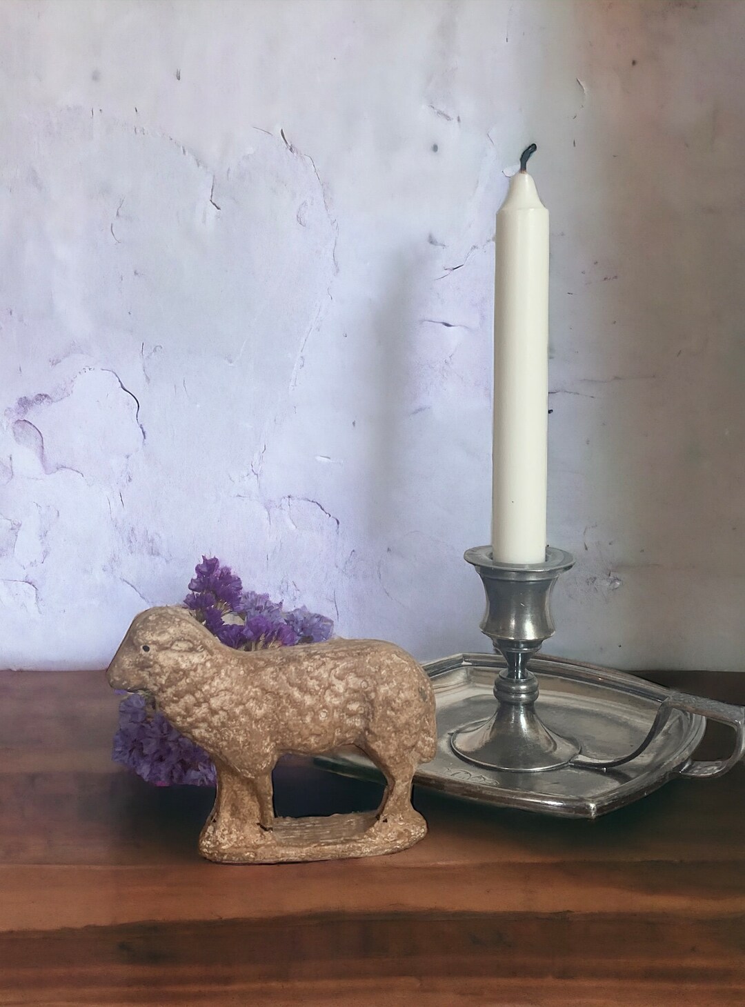 Vintage Silver Plate Chamberstick Candle Holder With Lots of Patina ...