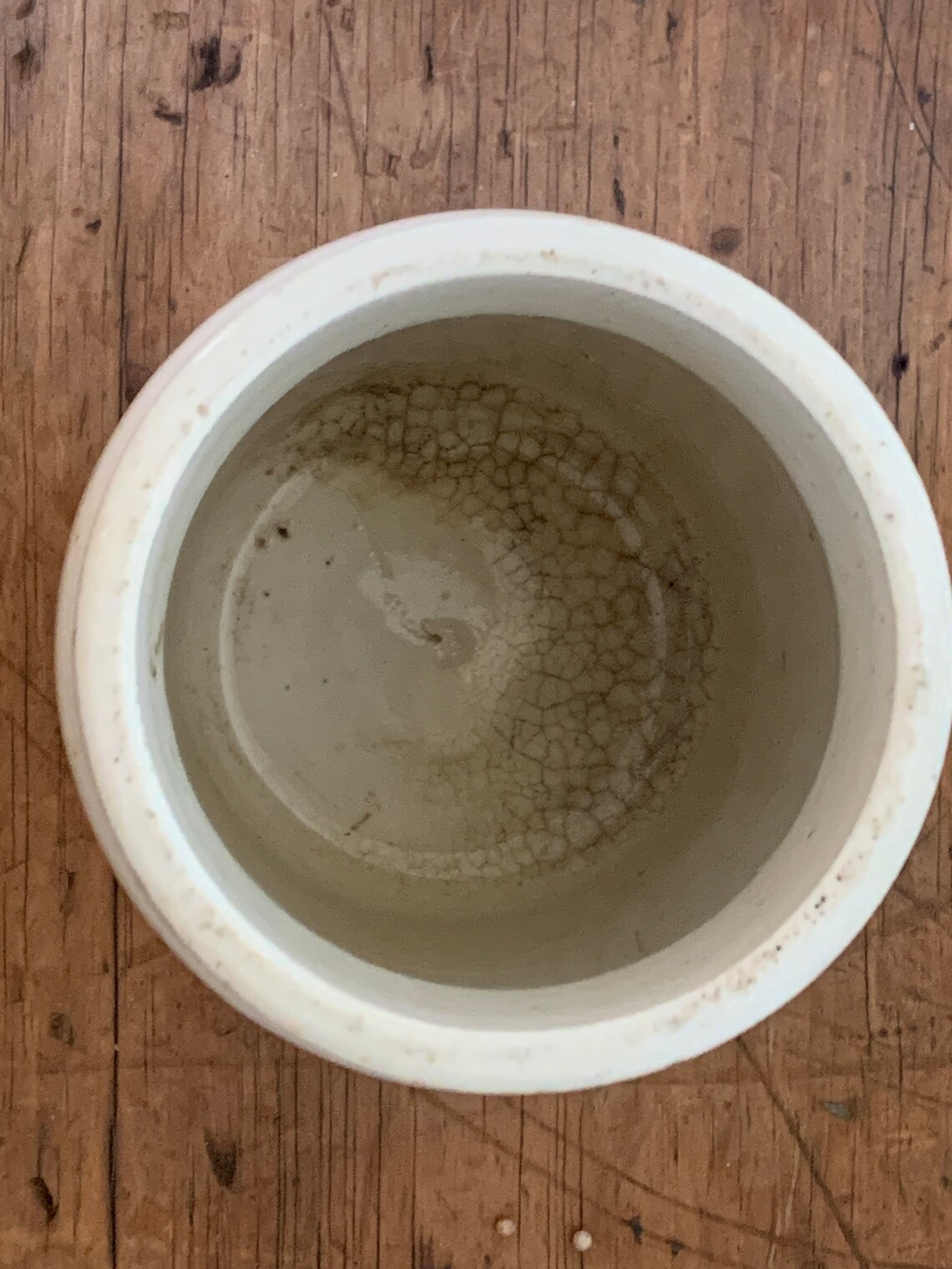 Antique Large Stunning Stained Ironstone French Advertising Pot ...