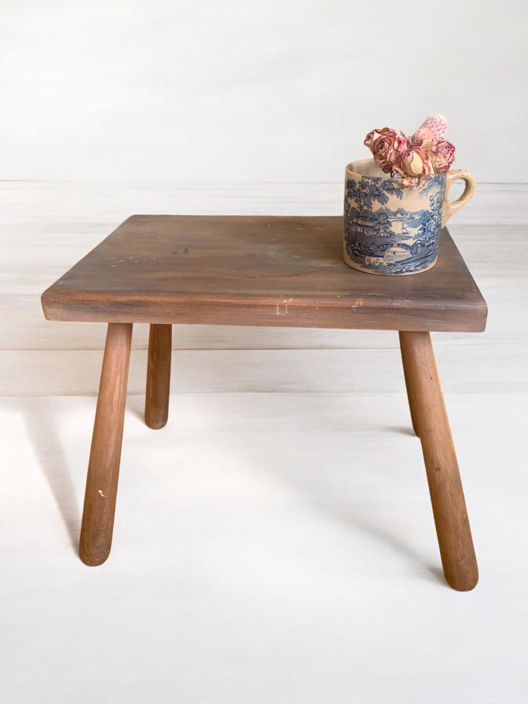 Solid Dark Wood Handmade With Lots of Patina Old Barn Milking Stool ...