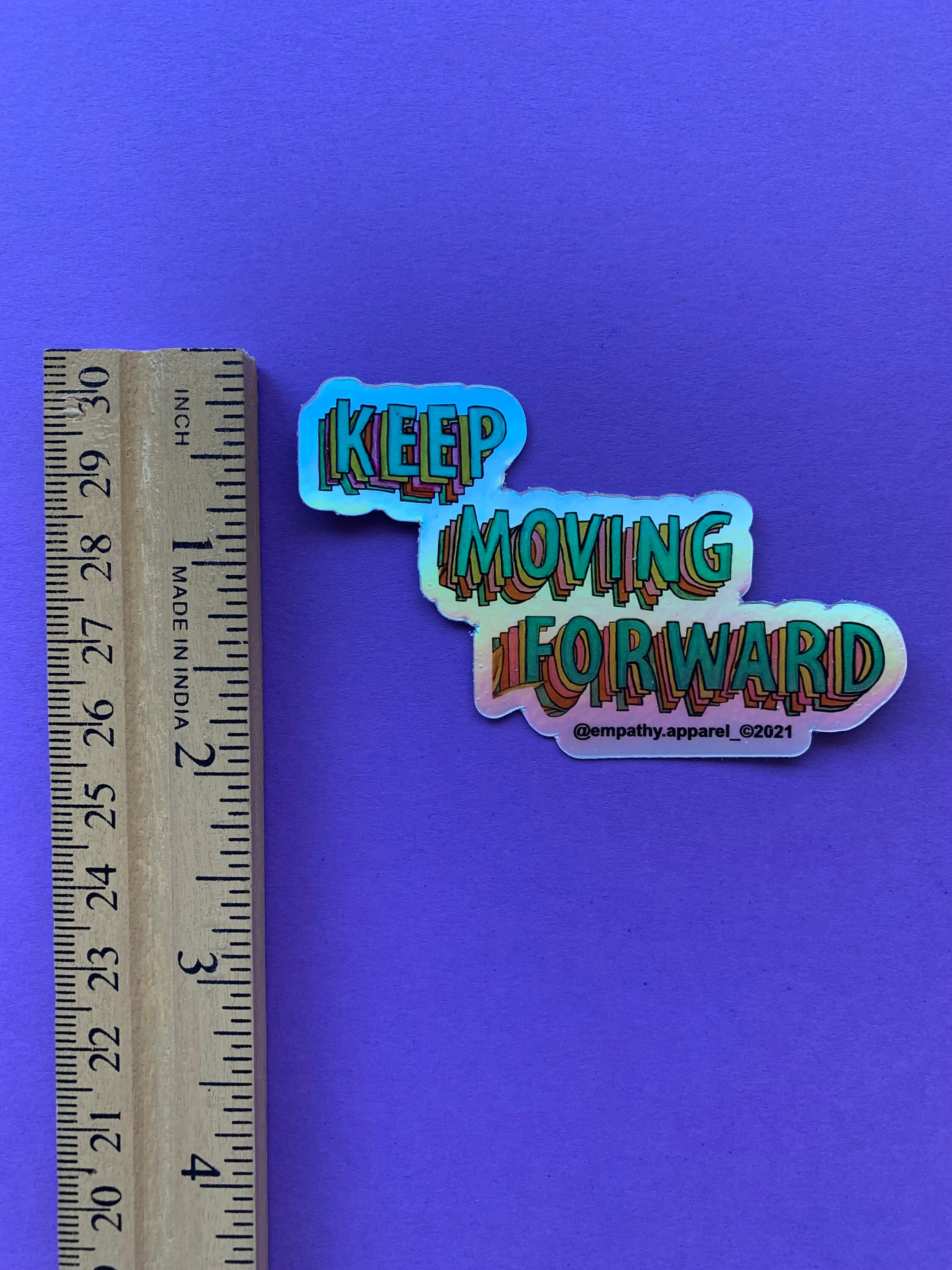 Holographic Keep Moving Forward Sticker - Etsy