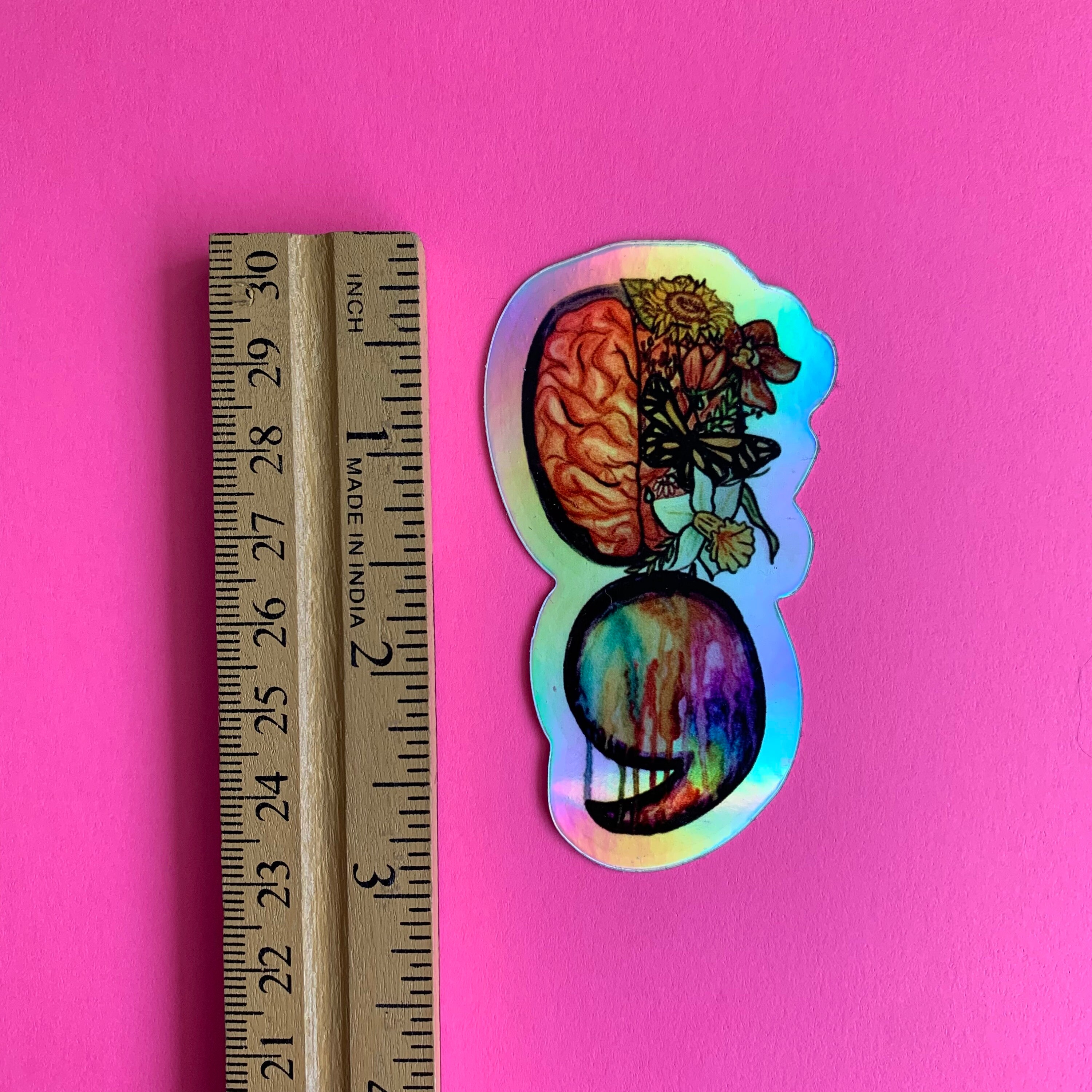 Holographic Semi Colon Sticker - Etsy