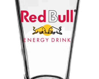 Red Bull Glass - Etsy
