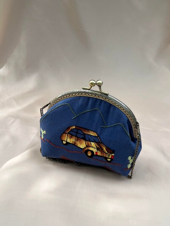 Retro Style Clutch With Embroidery - Etsy