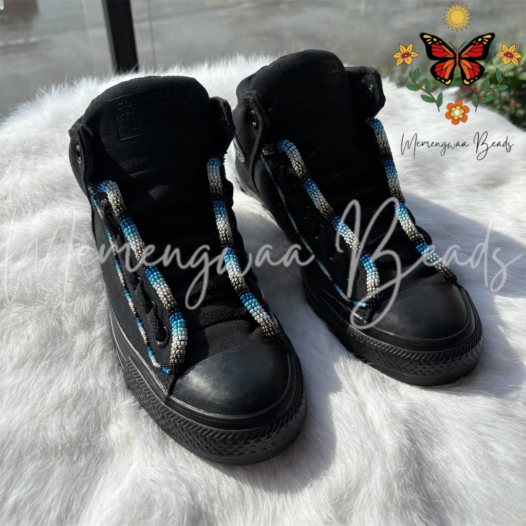 Indigenous Beaded Hig Top Street Converse - Etsy