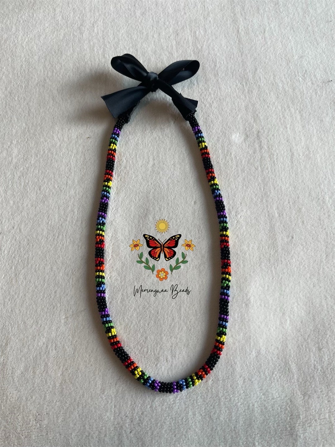 Indigenous Beaded Pride Inspired Rope Necklace - Etsy