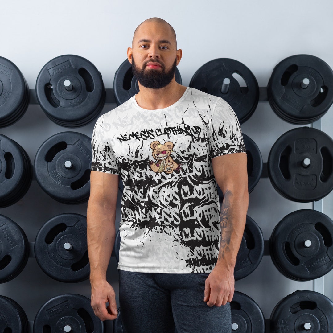 Nemesis Bear Black and White T-shirt - Etsy