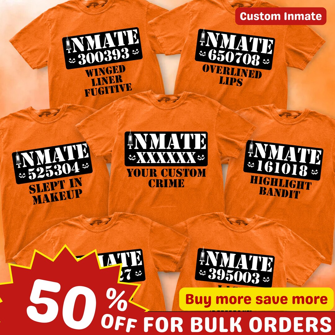 Custom Halloween Aesthetics Inmate Shirt Funny Personalized Med Spa ...