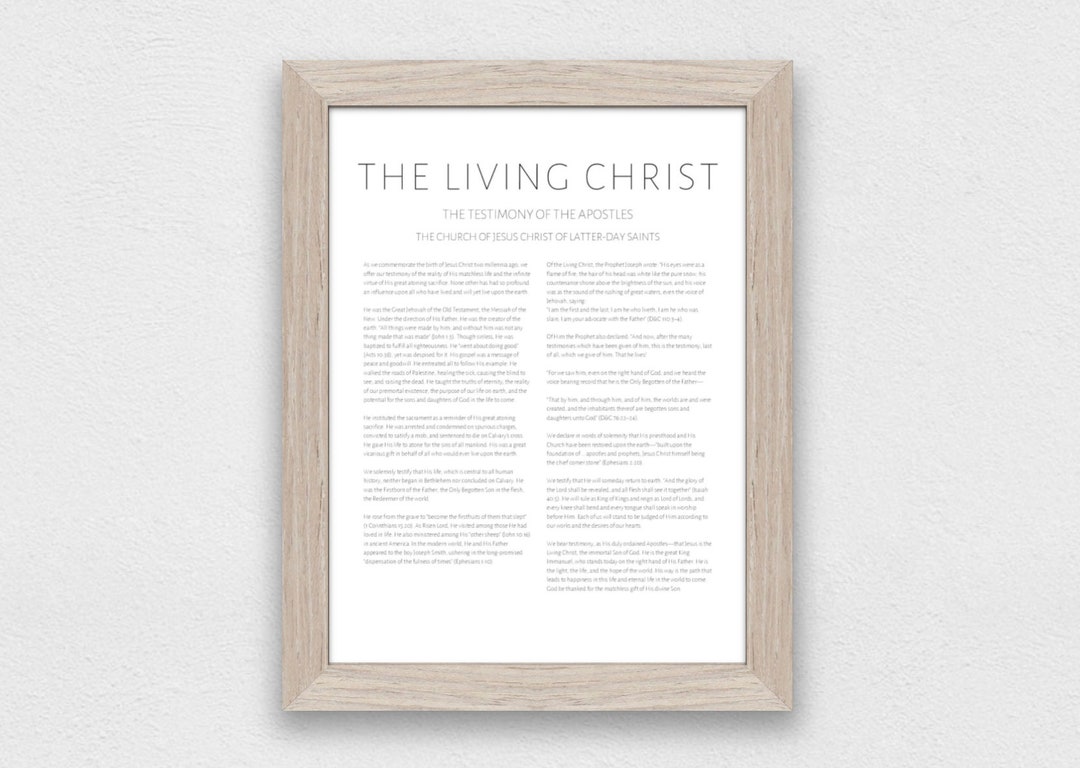 LDS - the Living Christ Document - Instant Download - Etsy