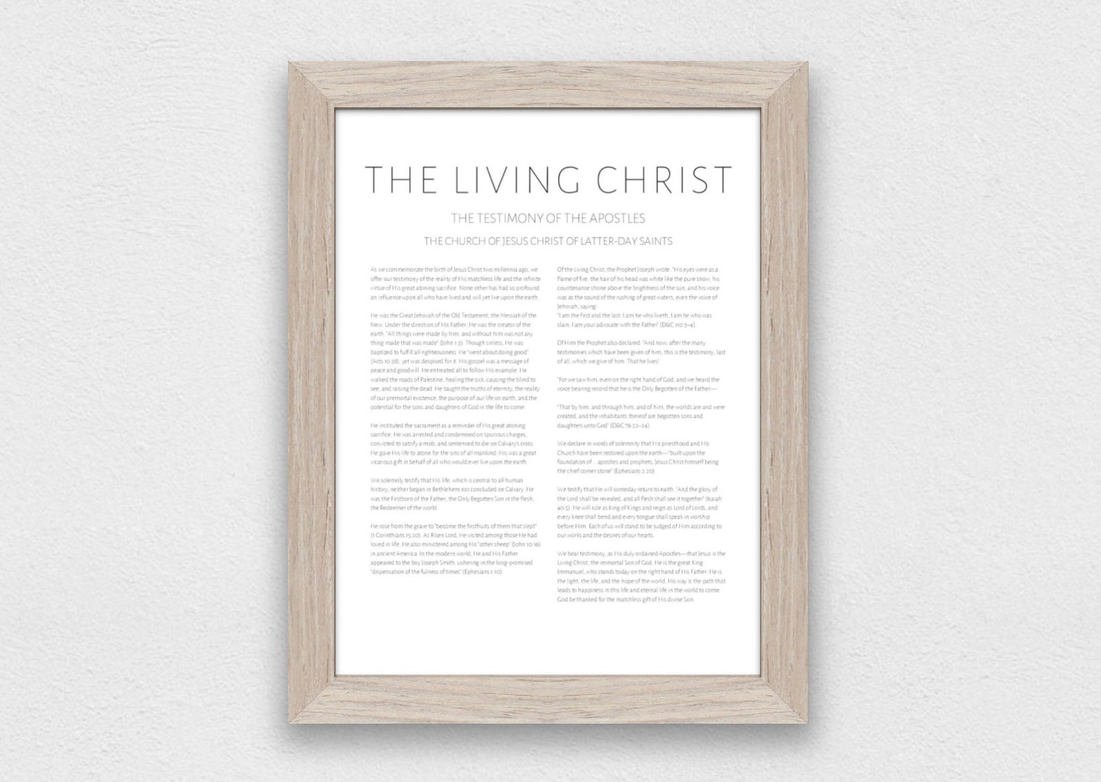 LDS - the Living Christ Document - Instant Download - Etsy