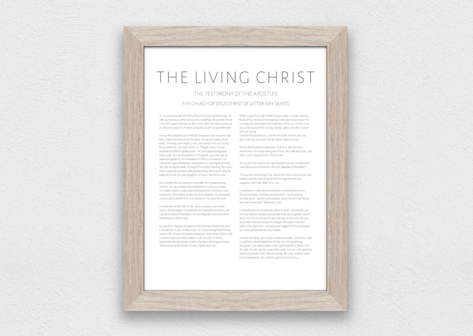 LDS - the Living Christ Document - Instant Download - Etsy