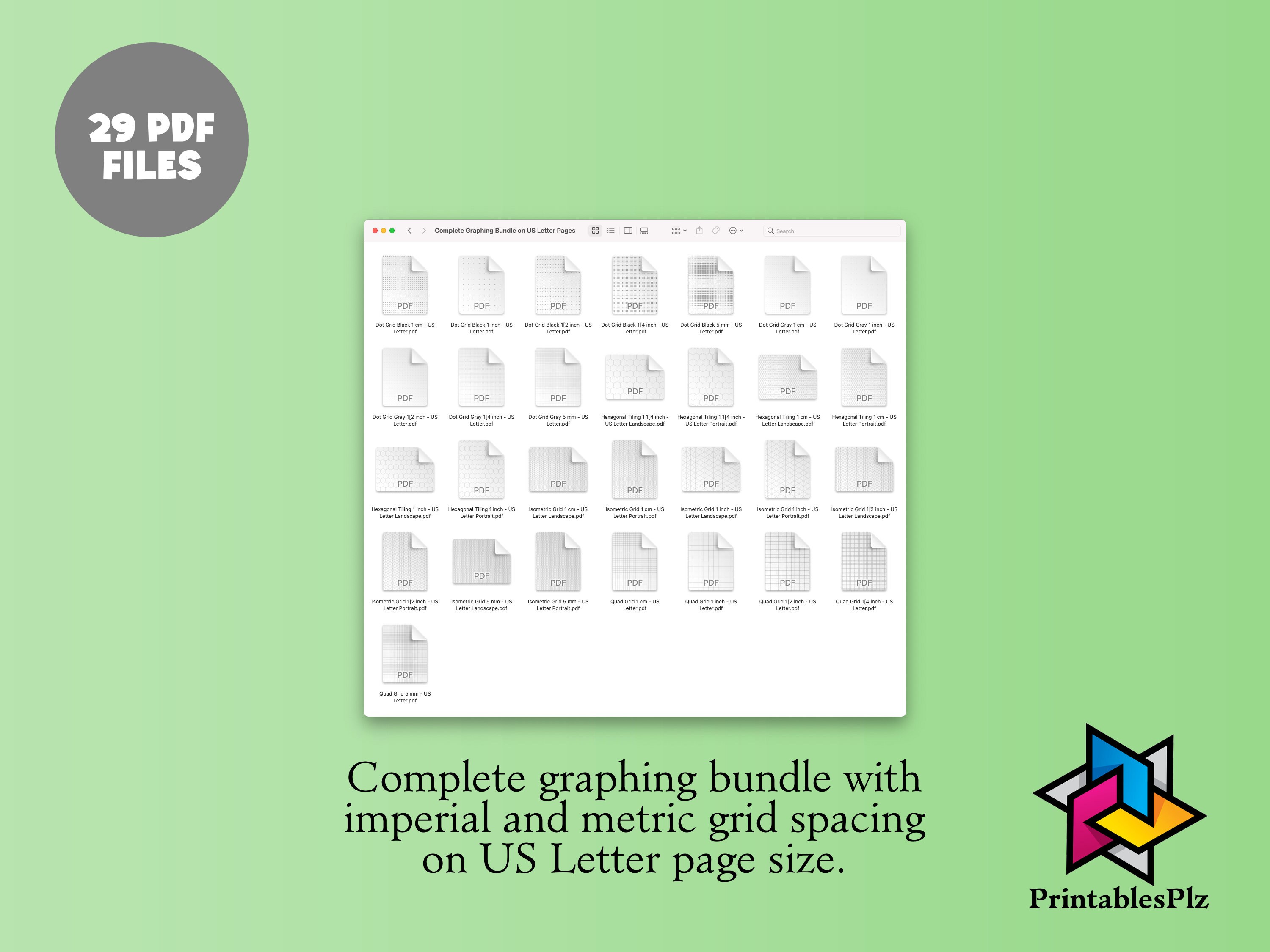 Bundle of Printable Graphing Pages on US Letter Pages - Etsy