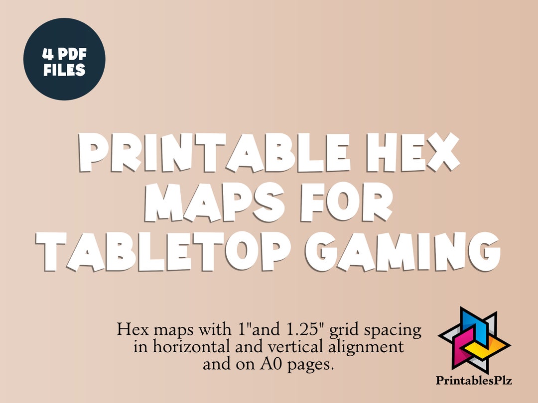 Hex Maps to Print for Tabletop Gaming - Etsy