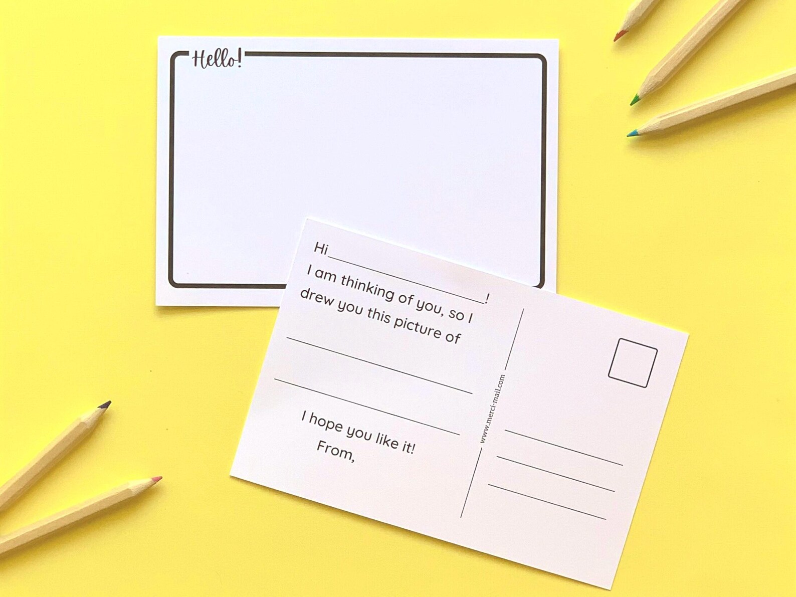 Postcards for Kids, DIY Postcards to Color, Summer Writing Activity ...