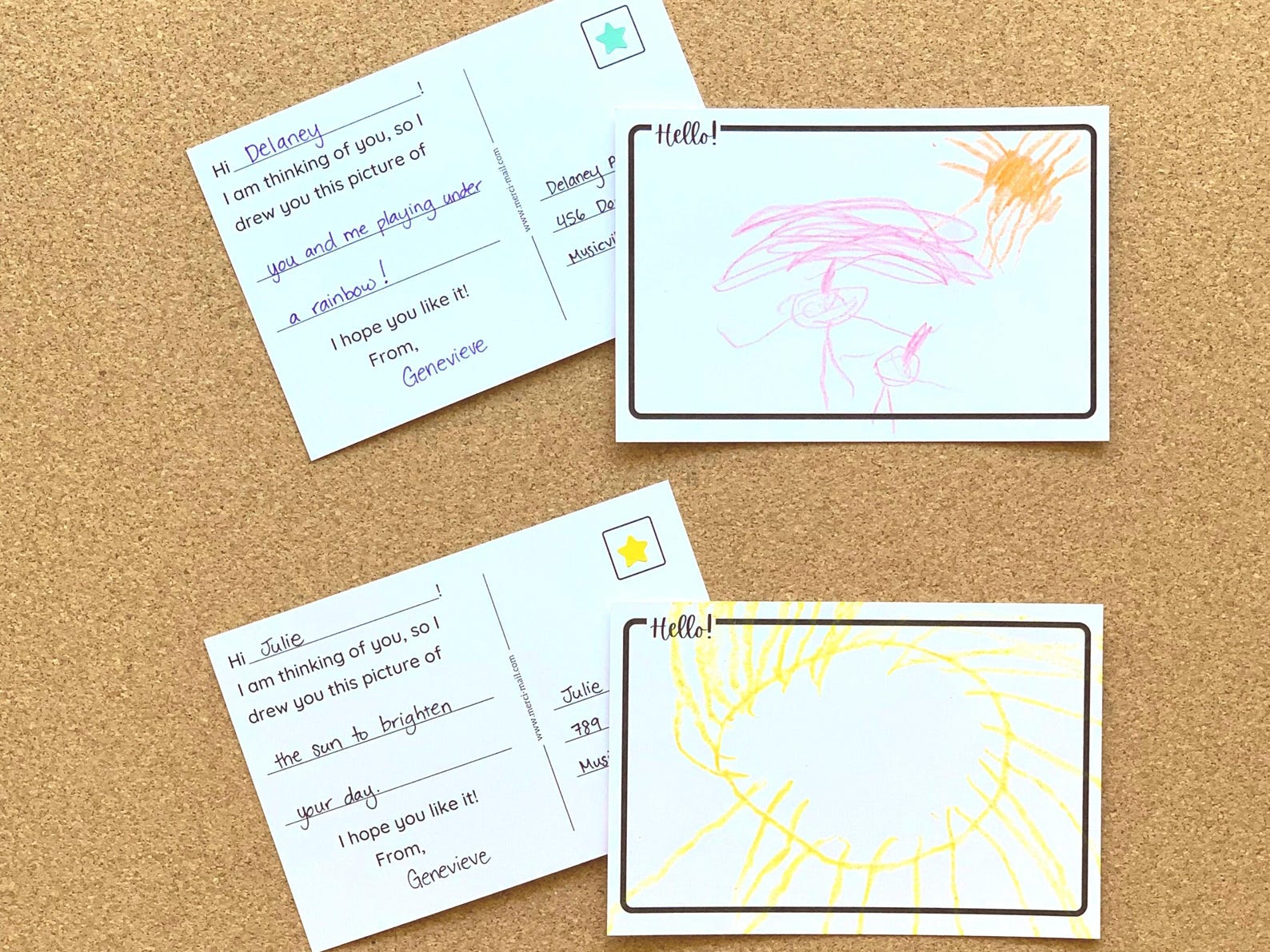 Postcards for Kids, DIY Postcards to Color, Summer Writing Activity ...