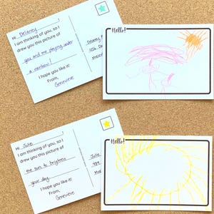 Postcards for Kids, DIY Postcards to Color, Summer Writing Activity ...
