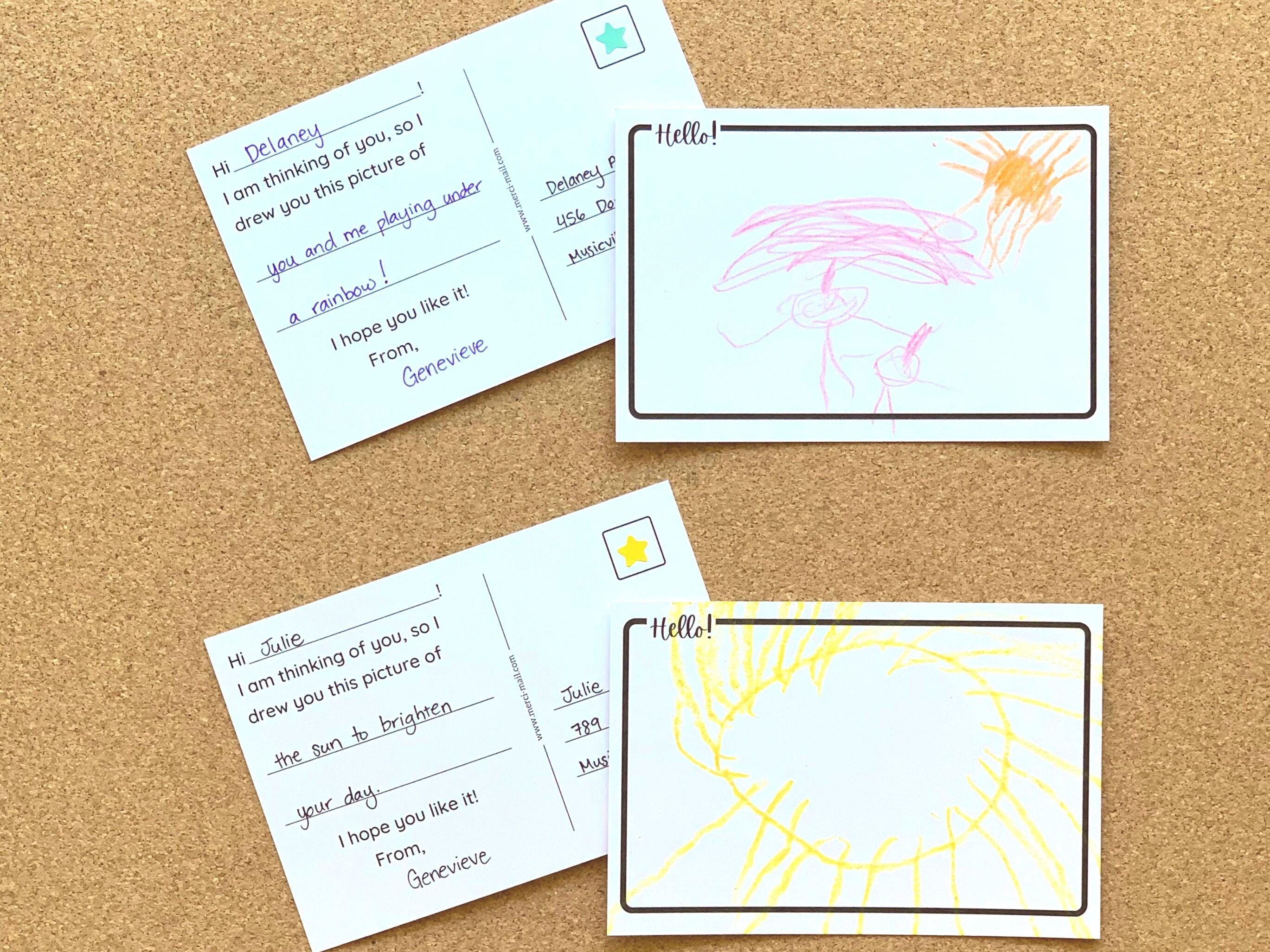 Postcards for Kids, DIY Postcards to Color, Summer Writing Activity ...