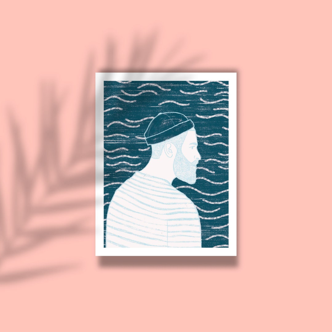 Breton Sailor Poster A5, A4 Poster Art Print Wall Decoration Stationery ...