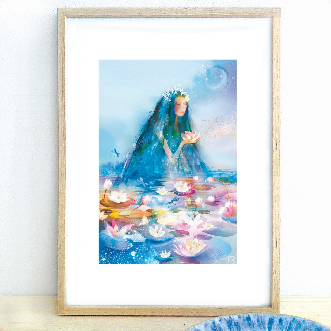Póster A4 Ondine Imprimir ilustración A4 Ondine - Etsy México