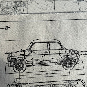 NSU Prinz 40 1958 Design Drawing ART Work Blueprint - Etsy