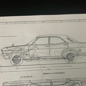 Vauxhall Victor De Luxe 2.0 Ltr 1967 Construction Drawing ART Work ...