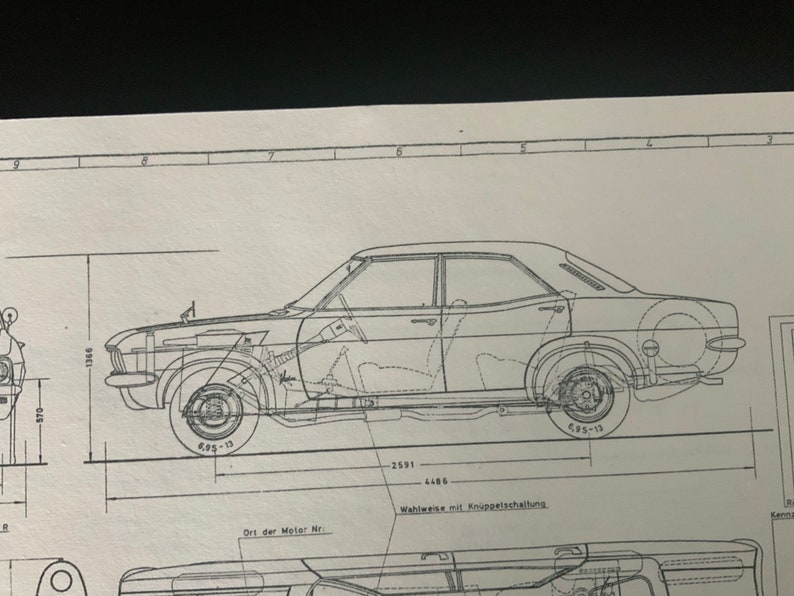 Vauxhall Victor De Luxe 2.0 Ltr 1967 Construction Drawing ART Work ...
