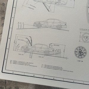 BMW E36 M3 Coupe Design Drawing ART Work Blueprint - Etsy