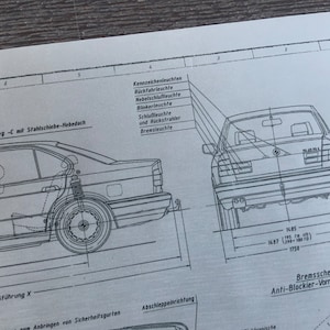 BMW E34 525i 1987 Design Drawing Artwork - Etsy