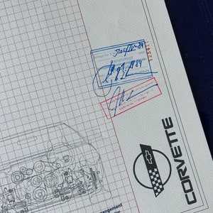Chevrolet Corvette C4 1984 X Ray Construction Drawing ART Work ...