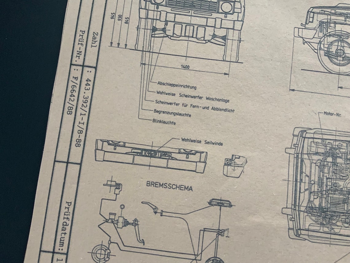 Mitsubishi Pajero LO 44 Hardtop From 1988 Construction Drawing ART Work ...