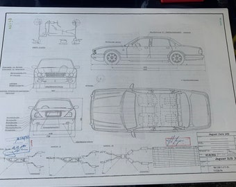 Jaguar Blueprint - Etsy