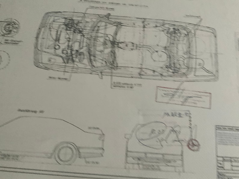 Mercedes W124 Cabrio 1990 Blueprint Design Drawing ART Work - Etsy