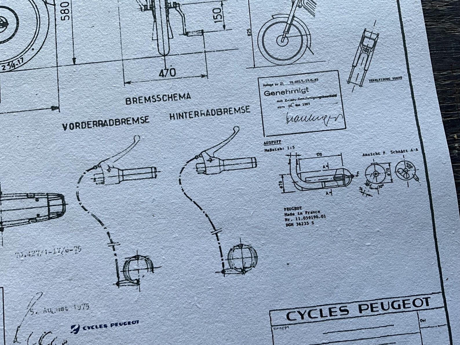 Cycles Peugeot 103 Motorbike Mofa 1975 Supplement 1983 Construction ...