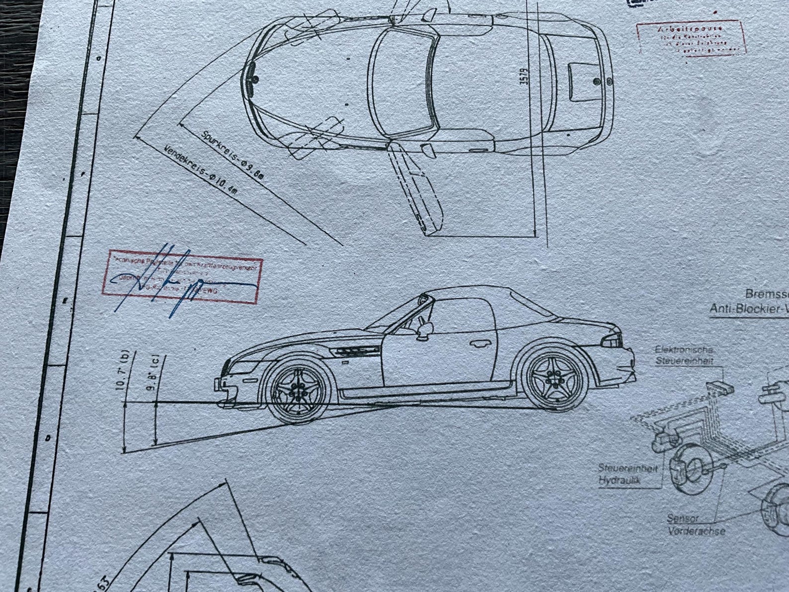 BMW E36 Z3 Roadster Artwork Construction Drawing Blueprint - Etsy