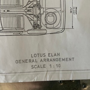 Lotus Elan 1962 Construction Drawing ART Work Blueprint - Etsy