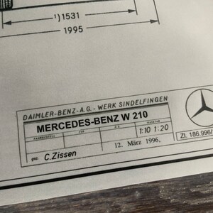 Mercedes W210 Limousine 1996 Design Drawing ART Work - Etsy