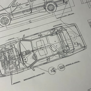Saab 9000 CDI 1989 Engineering Drawing ART Work Blueprint - Etsy