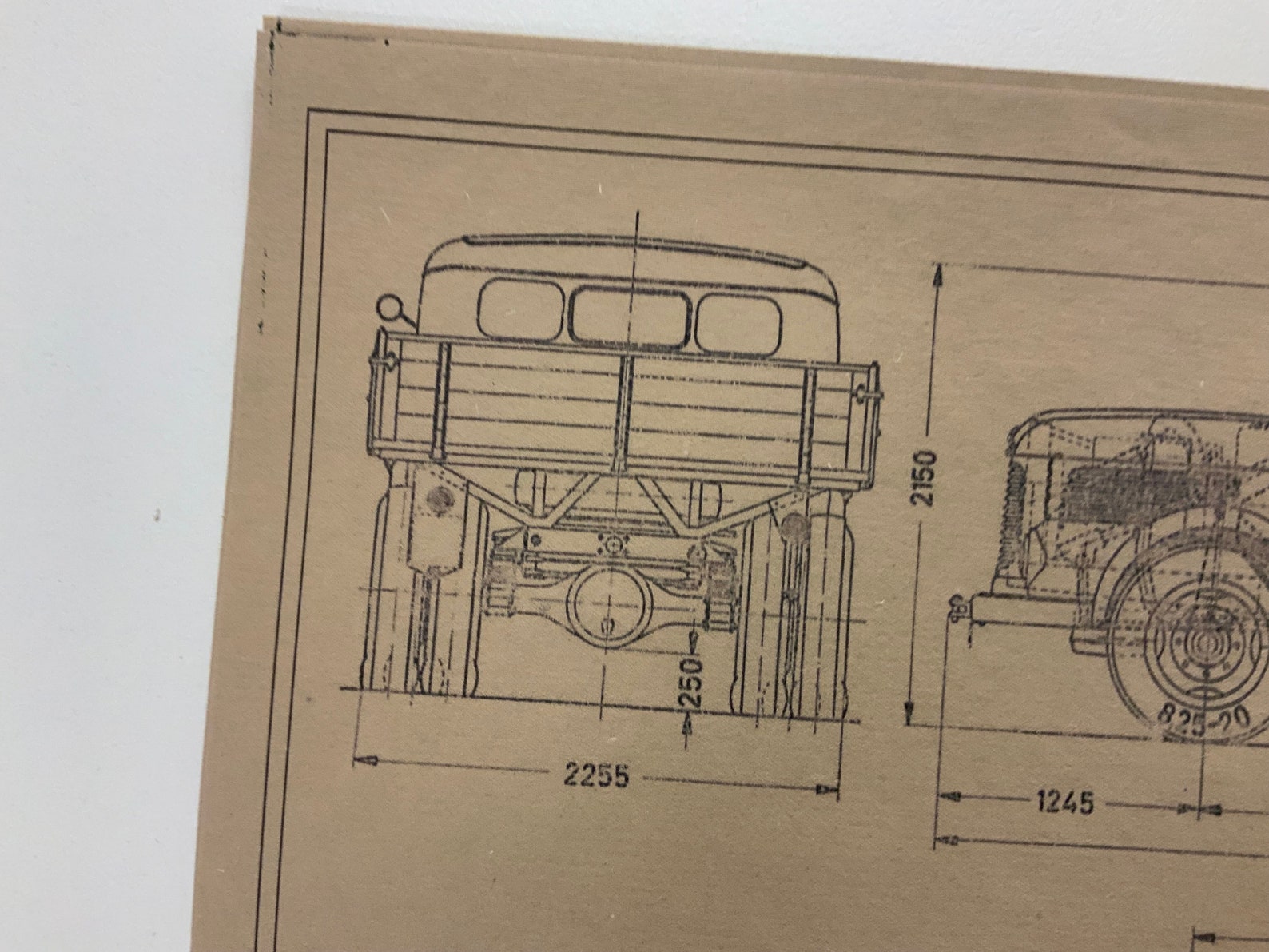 Steyr Daimler Puch 480 Truck 1957 Construction Drawing ART Work ...