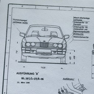 BMW E30 325i/16 4-door From 1986 Design Drawing Artwork - Etsy